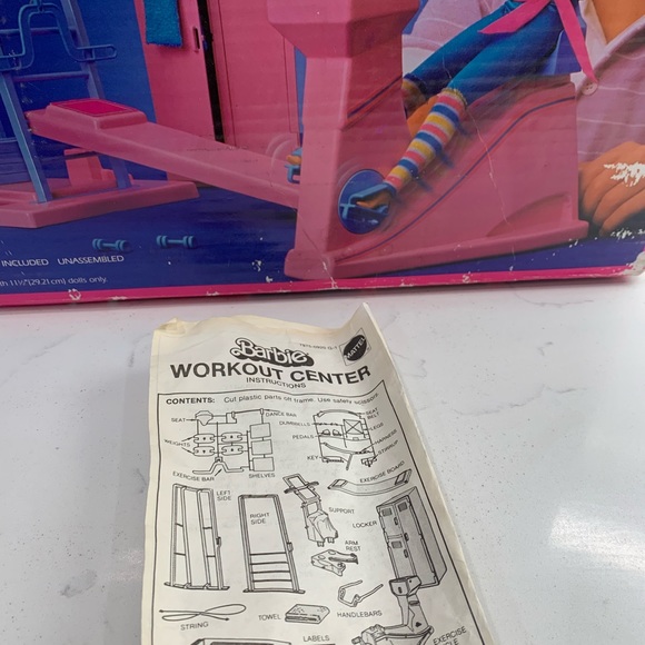 Mattel | Toys | Vintage 983 Barbie Workout Center With All Pieces Like ...